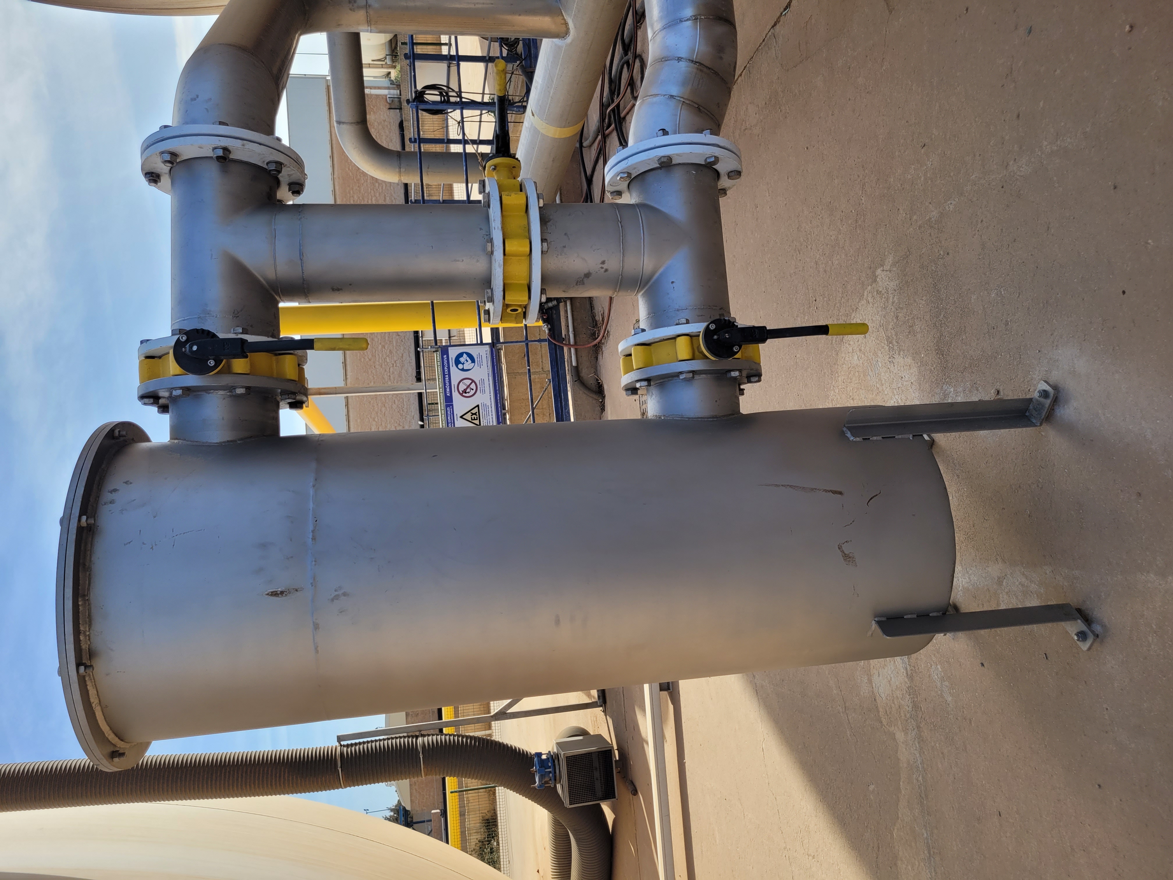 BTS-PWR. Equipment for biogas line in WWTP. Removal particle and moist ...
